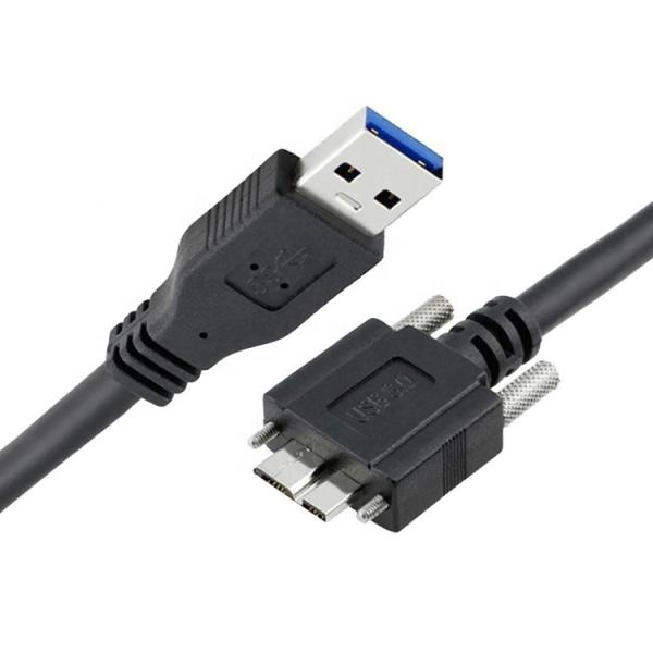Quality High Speed 5Gbps Screw Panel Mount Micro B USB 3.0 Extension Cable for sale