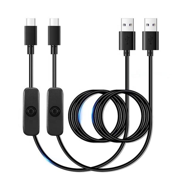 Quality 1m 5V 3A USB Type C Charger Power Cable with Switch ON OFF for Raspberry Pi for sale