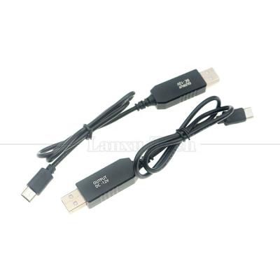 China High Quality 1m Booster Converter 5v to 12v USB to USB Type C Power Charger Cable for Light Mats for sale