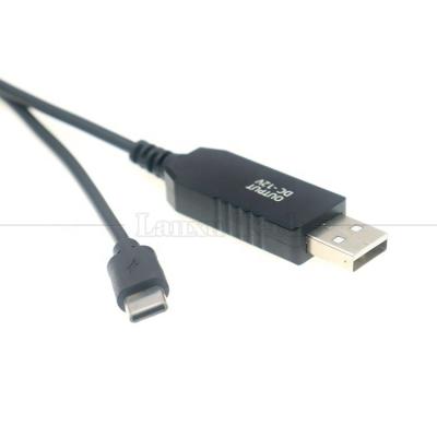 China High Quality 1m Booster Converter 5v to 12v USB to USB Type C Power Charger Cable for Light Mats for sale
