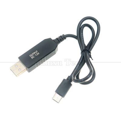 China High Quality 1m Booster Converter 5v to 12v USB to USB Type C Power Charger Cable for Light Mats for sale