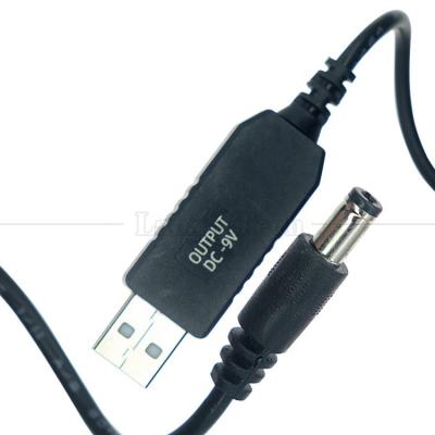 China High Quality USB 5V to 9V DC 5.5x2.1mm 4.0x1.7mm 3.5x1.35mm Jack Boost Step Up Power Converter Cable for Wifi Router Modem for sale