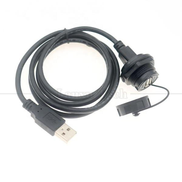 Quality Waterproof Male to Female Panel Mount USB Type A Port Connector Extension Cable for sale