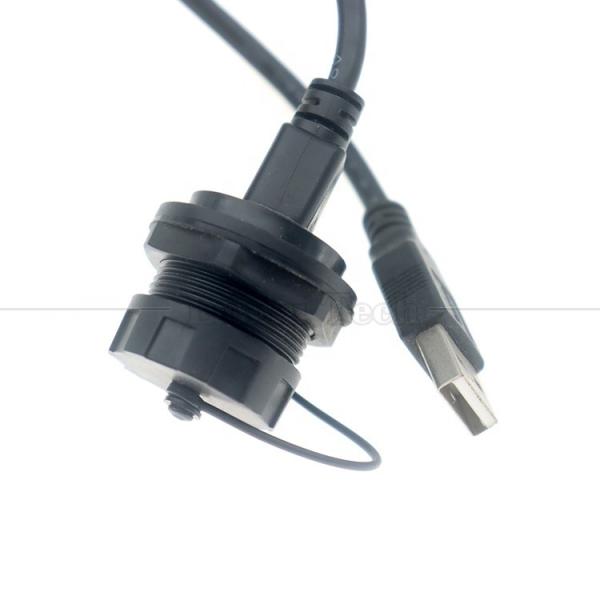 Quality Waterproof Male to Female Panel Mount USB Type A Port Connector Extension Cable for sale