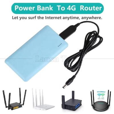 China High Quality Voltage Booster Step Up  Charger 5.5x2.1mm DC 5V to 12V USB Power Cable for Wifi Router Modem Fan LED Light for sale