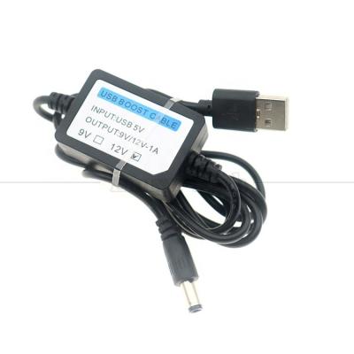 China Hoogwaardige 5V tot 9V 12V 1A USB tot DC 5.5x2.1mm Wifi Router Booster Converter Cable Te koop