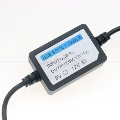 China Hoogwaardige 5V tot 9V 12V 1A USB tot DC 5.5x2.1mm Wifi Router Booster Converter Cable Te koop