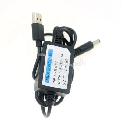 China Hoogwaardige 5V tot 9V 12V 1A USB tot DC 5.5x2.1mm Wifi Router Booster Converter Cable Te koop