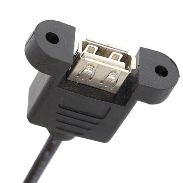 Quality Screw Locking 90 Degree Right Angle Type A Male to Female Panel Mount USB for sale