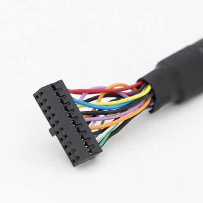 China Y Splitter Screw Locking Stud Dual USB 3.0 Type A Female Panel Mount USB Cable with Molex for sale
