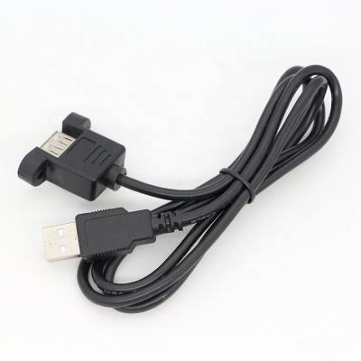China Customization1M 2M Stud Male to Female Panel Mount USB 2.0 Type A Extension Cable with Stud Screw Locking for sale