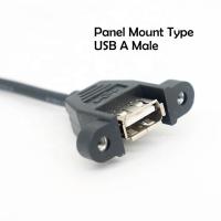 China Panel Mount USB Type A Female to Open Bare End Wires Cable 0.2m 5m CE RHOS for sale