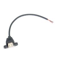 China Panel Mount USB Type A Female to Open Bare End Wires Cable 0.2m 5m CE RHOS for sale