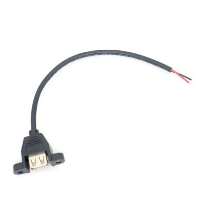 Cina Cable per il montaggio del pannello personalizzato USB tipo A femminile per aprire i fili a punta nuda in vendita