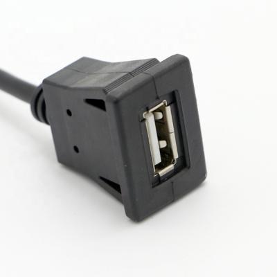 China OEM Snap in USB Socket Panel Mount Cable with Dupont Terminal for sale