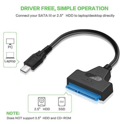 Cina Alta velocità 5Gbps SDD HDD Hard Drive 2,5 pollici USB Tipo C 3.1 a Sata Adapter Cable in vendita