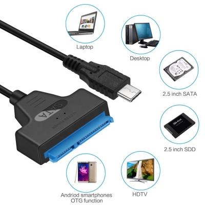 Cina Alta velocità 5Gbps SDD HDD Hard Drive 2,5 pollici USB Tipo C 3.1 a Sata Adapter Cable in vendita