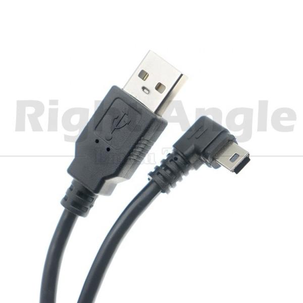 Quality Customized 1m 2m 3m 90 Degree Up Down Left Right Angle Data Charging USB A Male to Mini 5pin USB Extension Cable for Camera for sale