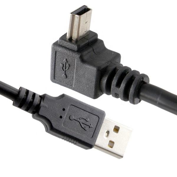 Quality 90 Degree Right Left UP DOWN Angle Mini  USB Data Charger Cable for sale