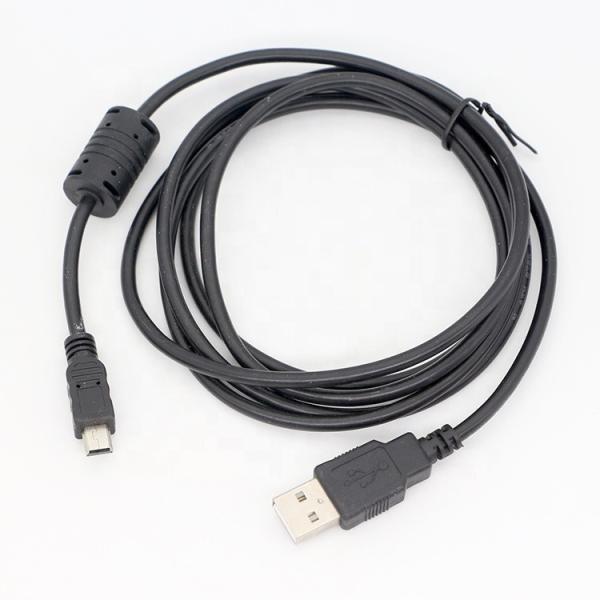 Quality 1.5m USB A To Mini B 5PIN USB 2.0 Data Charging OTG Cable with Ferrite for sale
