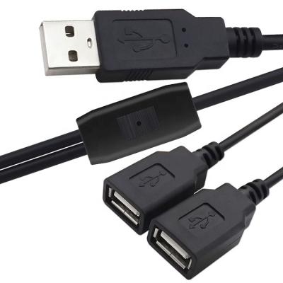 China 1m  2m 1 Male to 2 Female Y Shape USB Splitter Cable for Charging for sale
