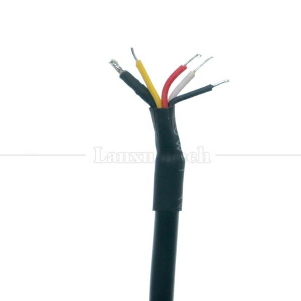 Quality Shield USB A Male to 4 Bare Wires Open End Pigtail Cable for sale