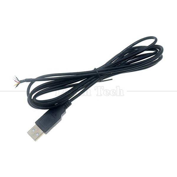 Quality Shield USB A Male to 4 Bare Wires Open End Pigtail Cable for sale