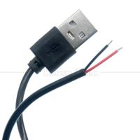 Quality High Quality 5V USB 2.0 A Male to Open Stripped Bare 2pin Wires End Pigtail for sale