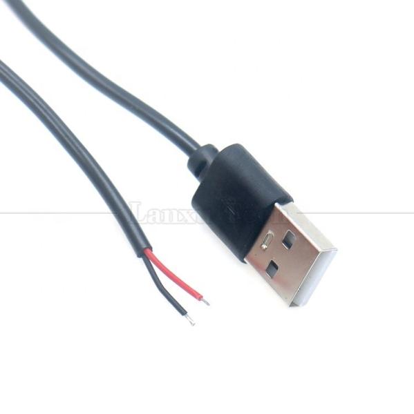 Quality High Quality 5V USB 2.0 A Male to Open Stripped Bare 2pin Wires End Pigtail for sale