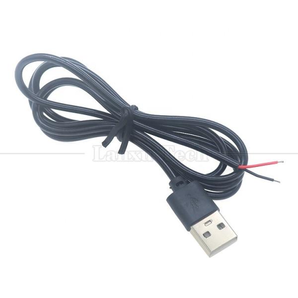 Quality High Quality 5V USB 2.0 A Male to Open Stripped Bare 2pin Wires End Pigtail for sale