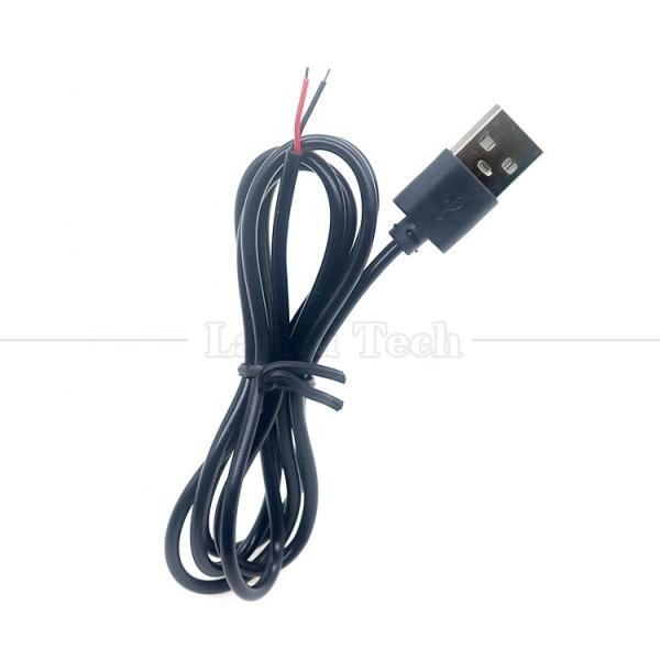 Quality High Quality 5V USB 2.0 A Male to Open Stripped Bare 2pin Wires End Pigtail for sale