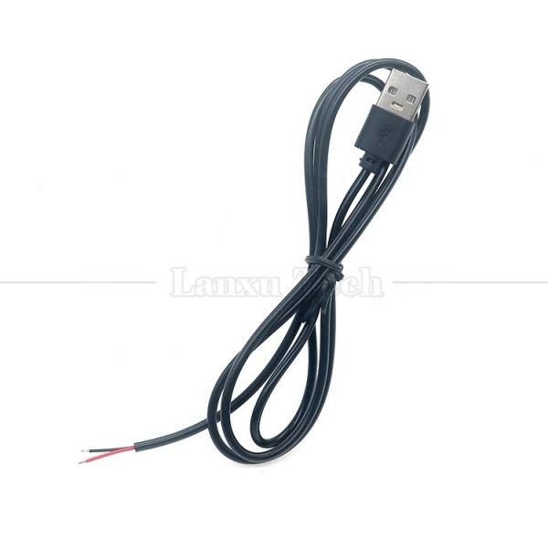 Quality High Quality 5V USB 2.0 A Male to Open Stripped Bare 2pin Wires End Pigtail for sale