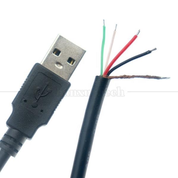 Quality Custom Manufacture USB A Male to Stripped Bare Wire Open End Pigtail Cable for sale