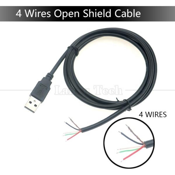 Quality Custom Manufacture USB A Male to Stripped Bare Wire Open End Pigtail Cable for sale