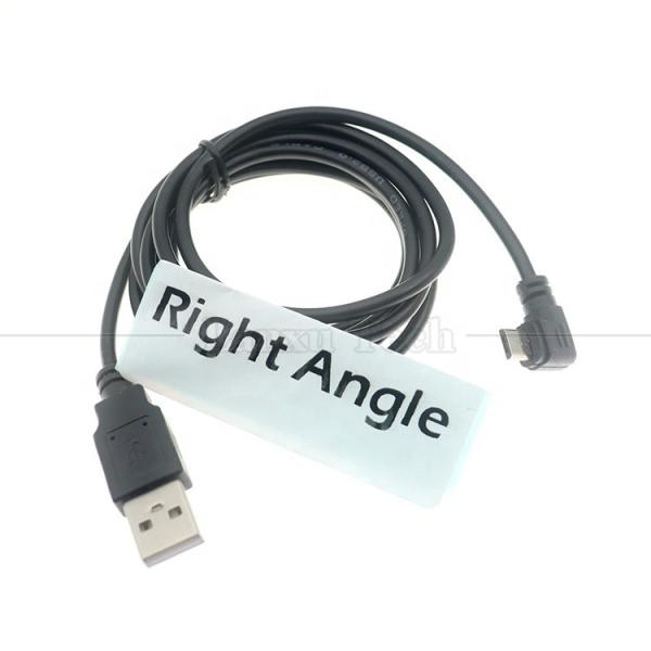 Quality 90 Degree Right Angle Micro B Male to USB Type A Male Extension Data Charger for sale