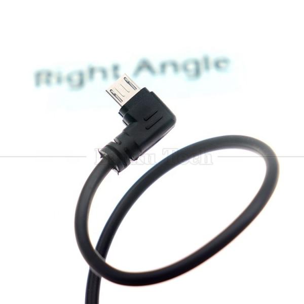 Quality 90 Degree Right Angle Micro B Male to USB Type A Male Extension Data Charger for sale