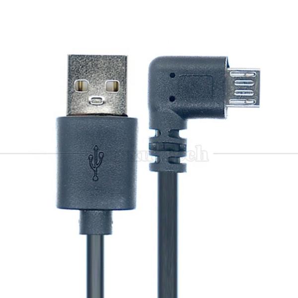 Quality 1M 2M 3M  1A 2A  3A Data Charging 90 Degree Right Angle USB Micro Extension Cable for  Phone Tablet for sale