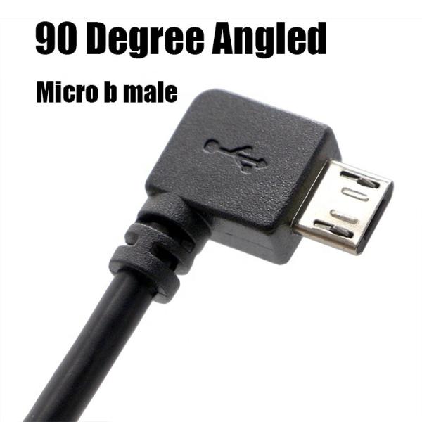 Quality 90 Degree Left Right Up Down Angle Male to Female Micro B USB 2.0 Extension for sale