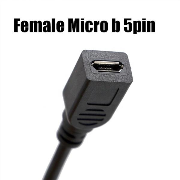 Quality 90 Degree Left Right Up Down Angle Male to Female Micro B USB 2.0 Extension for sale