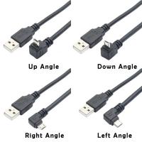 China 90 Degree Right Angle Micro USB Cable 1M 2M 3M 5M Data Charging 2A 3A for sale