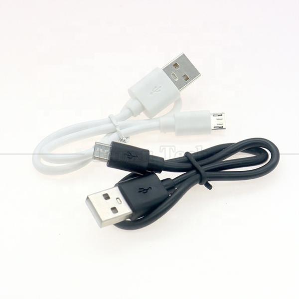 Quality Cheap Short 30cm 50cm 1m White Black Fast Charging 1A V8 Micro B to USB A Male Charger Cable for Power Bank Speaker Earphone for sale