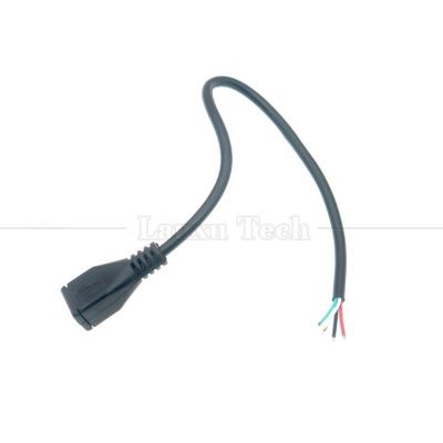 Cina OEM Data Charging Micro b 5 PIN USB Maschio femmina da aprire 2 4 Core fili nudi Cavo pigtail in vendita