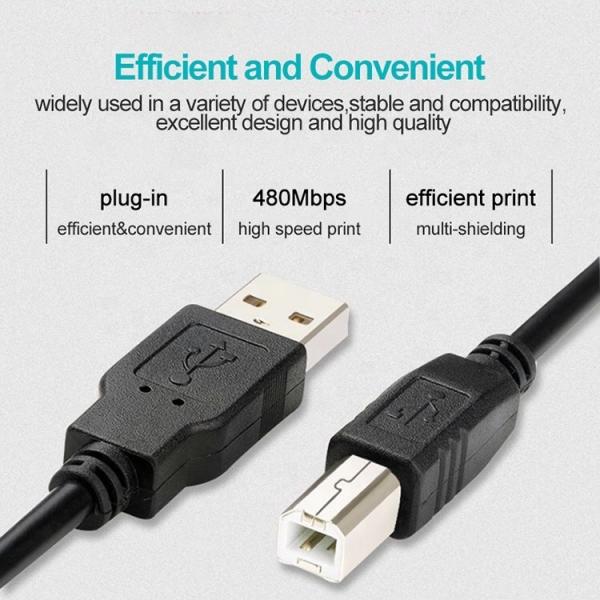 Quality High Quality 1m 2m 3m USB B to A Male Cable for Printer Scanner for sale