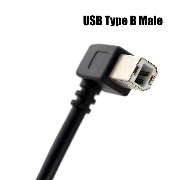 Quality Custom 1M 1.5M 3M 90 Degree Right Angle USB 2.0 Printer Head Power Extension for sale