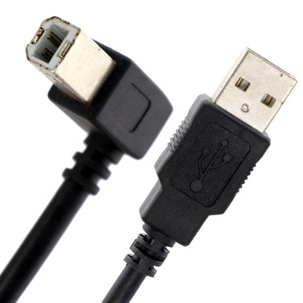 Quality High Quality 90 Degree Right Angle USB B Male to USB A male Extension Printer Cable for sale