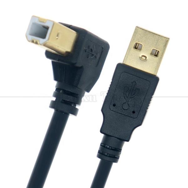 Quality Right Left Up Down Angle 90 Degree Angle USB A to USB B Cable for Printer Scanner for sale