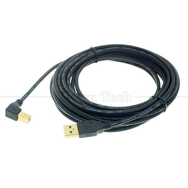 Quality Right Left Up Down Angle 90 Degree Angle USB A to USB B Cable for Printer for sale