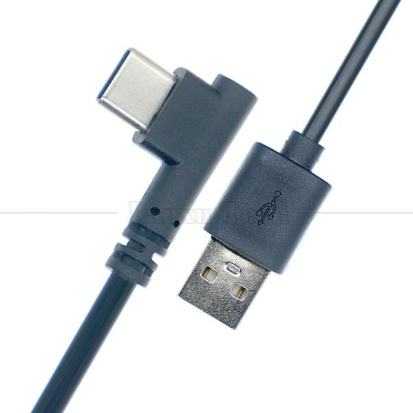 Quality 1M 2M 3M Sync Data Charging 90 Degree Angle USB C Charger Cable for Phone Tablet for sale