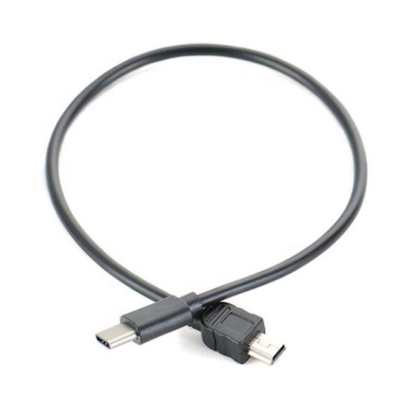 Quality Data Charging USB Type C to Mini B 5 Pin USB OTG Cable for Camera for sale