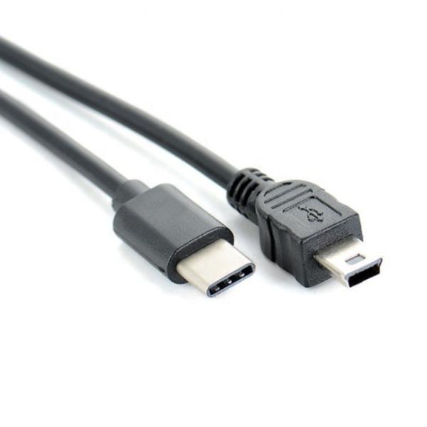 Quality Data Charging USB Type C to Mini B 5 Pin USB OTG Cable for Camera for sale